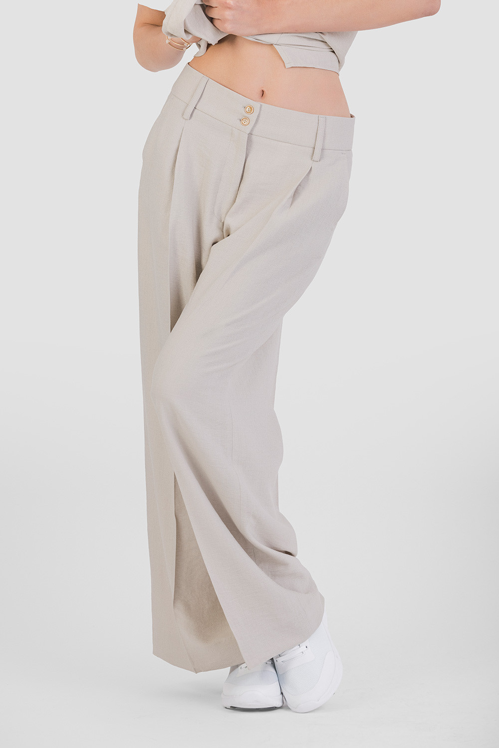 1332 - LINEN EFFECT PALAZZO PANTS | NORVIL S.A.